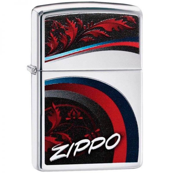 ENCENDEDOR ZIPPO CROMADO HOJAS – Noble House de Mexico